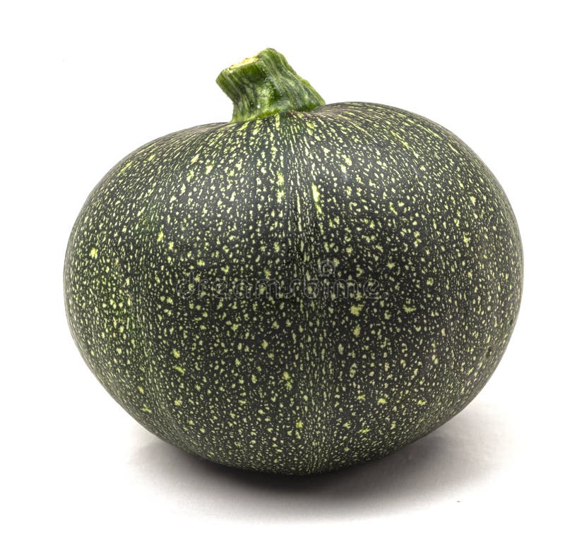 Round Zucchini on a White Background Isolate Stock Image - Image of ...