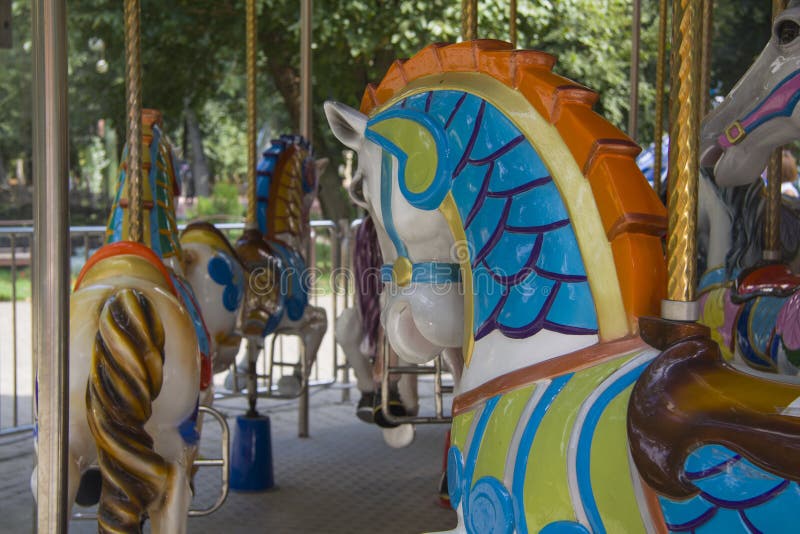 Roundabout in the Amusement Park Editorial Photo - Image of challenging ...