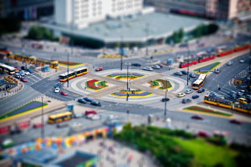Roundabout in the city stock photo. Image of street, transport - 21596156
