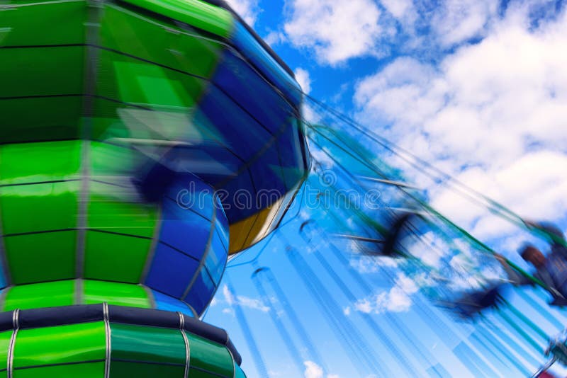 Roundabout at a Fair in the Summer Stock Photo - Image of summer ...