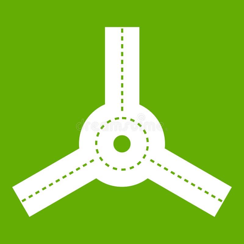 Roundabout Icon , Outline Style Stock Vector - Illustration of journey ...