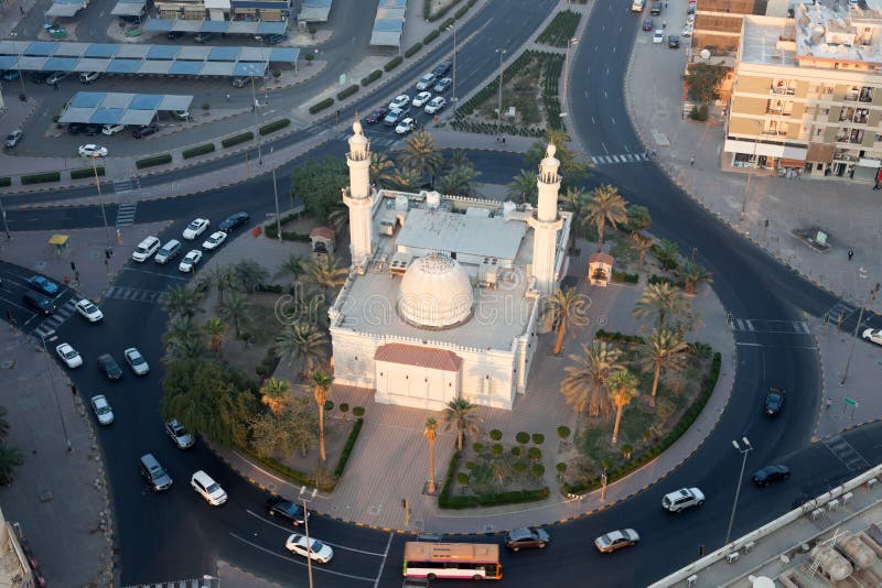 Mosque lights at night stock photo. Image of kuwait, minaret - 1025392