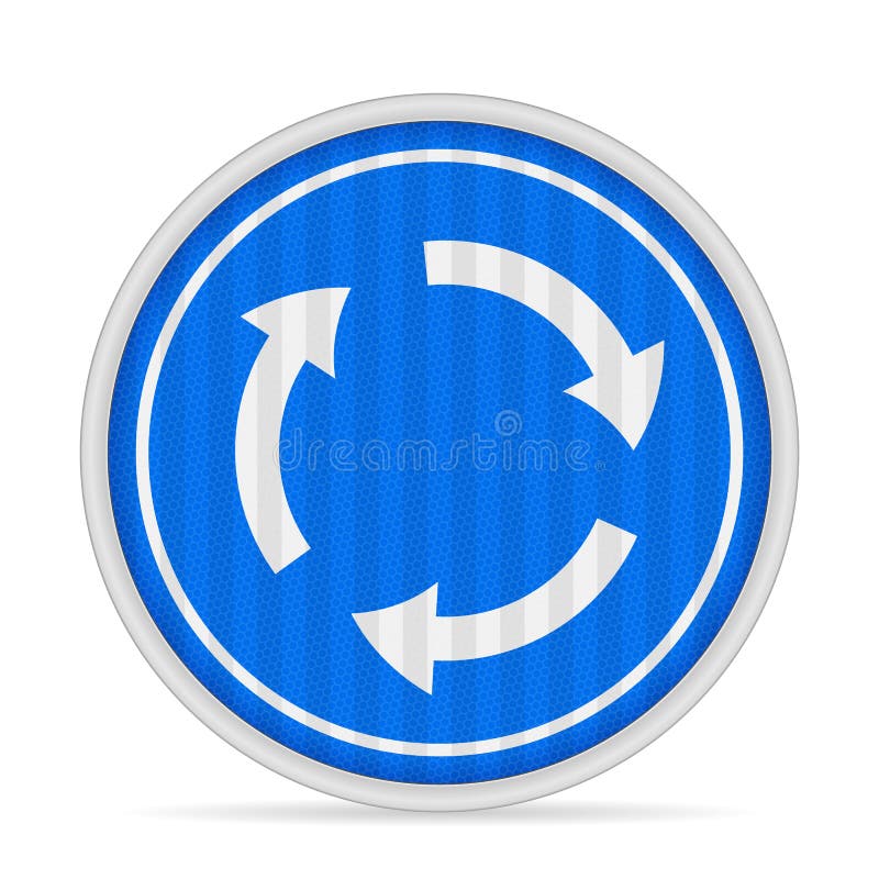 Roundabout road sign stock vector. Illustration of traffic - 186798235