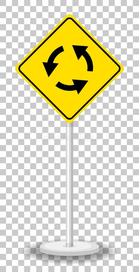 Roundabout Sign Isolated on Transparent Background Stock Vector ...