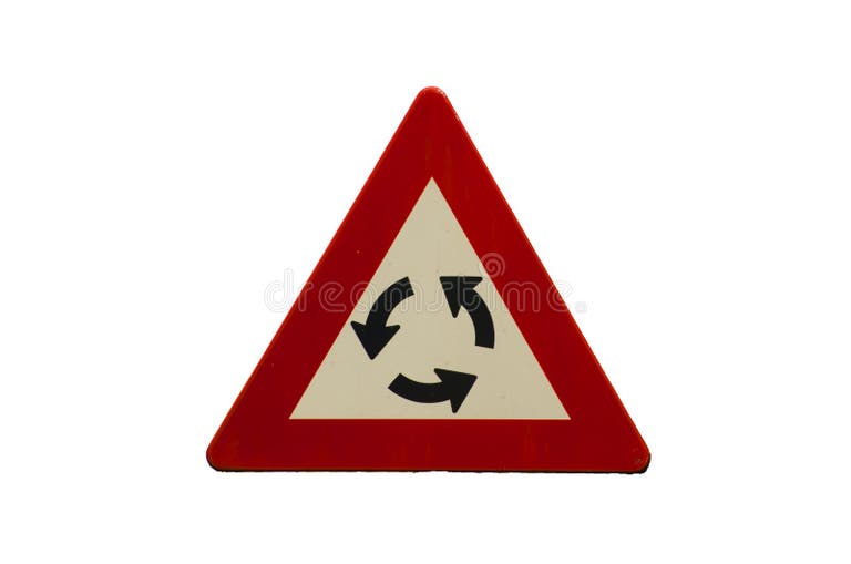Roundabout sign stock image. Image of sign, white, roundabout - 58265251