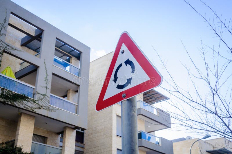 Roundabout stock photo. Image of sign, clear, circles - 51363632