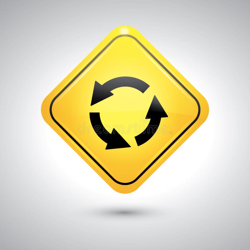 Roundabout Sign. Vector Illustration Decorative Design Stock Vector ...