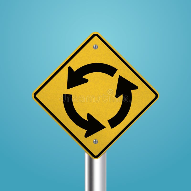 Roundabout Signboard. Vector Illustration Decorative Design Stock ...