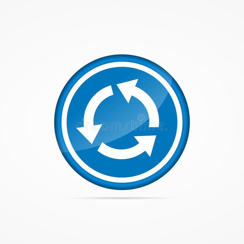 Roundabout Traffic Road Sign,Vector Illustration Stock Vector ...