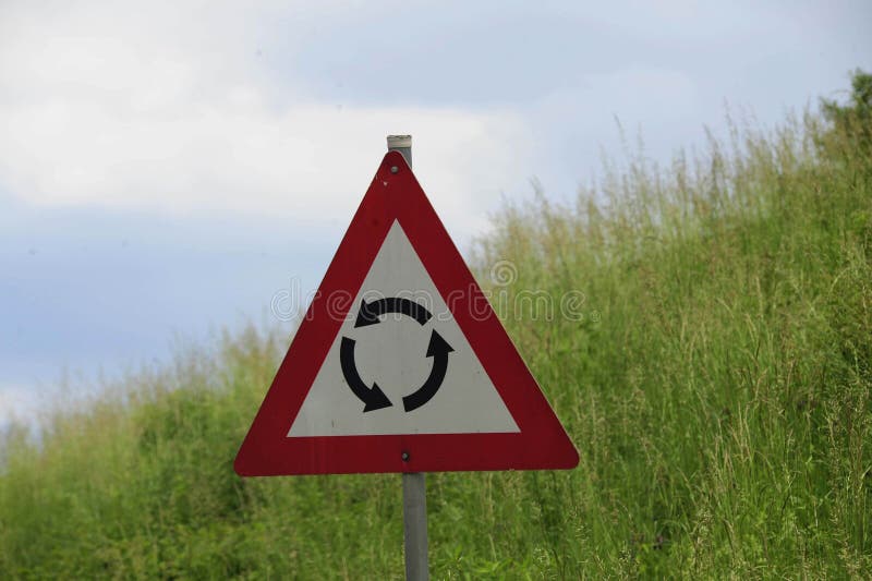 Roundabout Traffic Sign, Traffic Circle Stock Image - Image of mobile ...