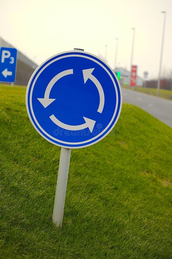 Roundabout stock image. Image of modern, roadsign, roundabout - 45260769