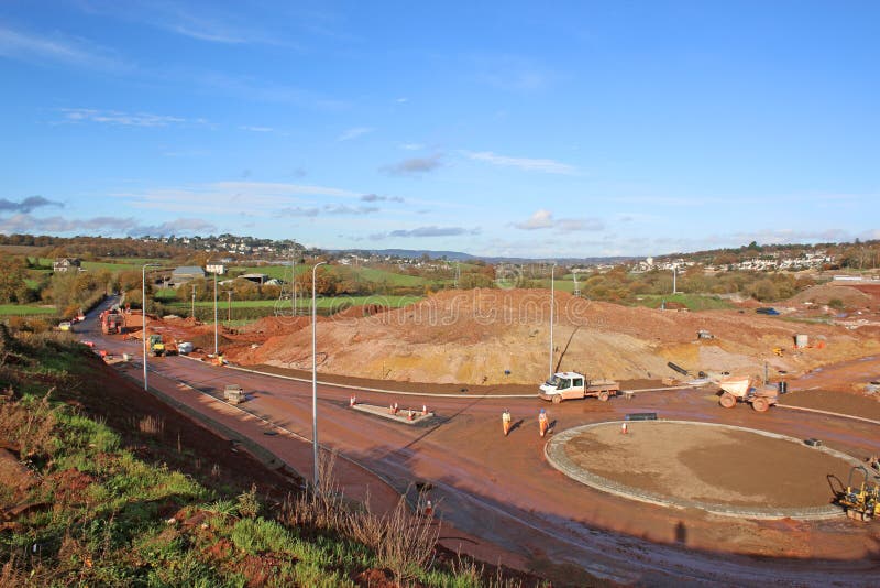 Roundabout Under Construction Editorial Stock Image - Image of ...
