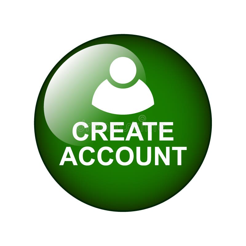 Create account button stock illustration. Illustration of flat - 122391454