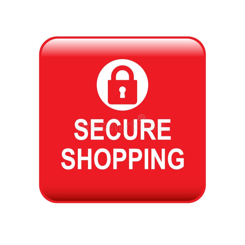 Secure shopping stock illustration. Illustration of gate - 151850404