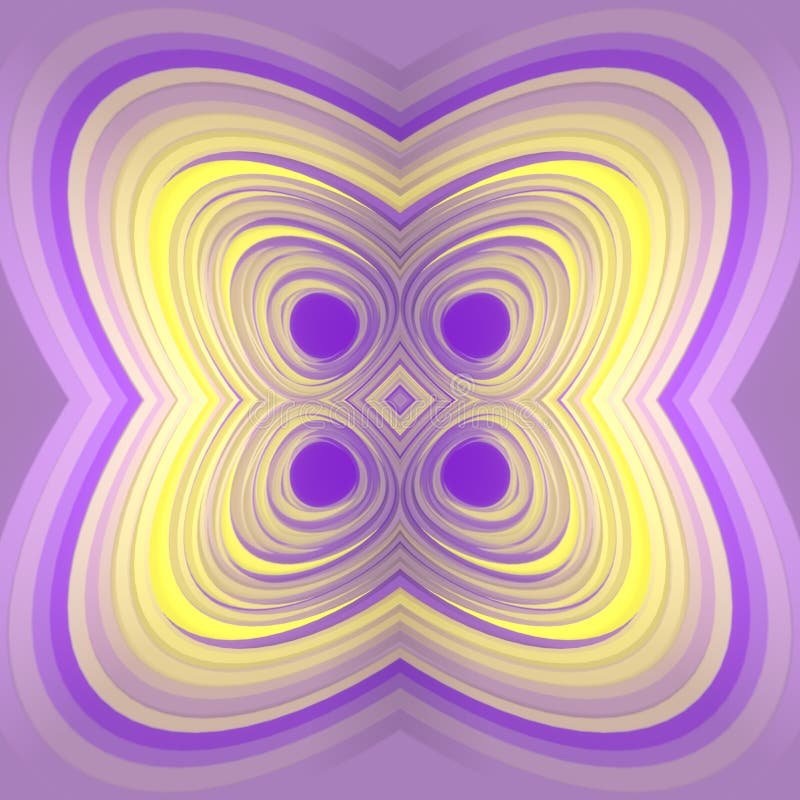 Rounded Abstract Pattern with Displacement Effect. Geometric Art ...