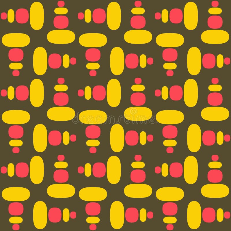 Rounded Abstract Seamless Pattern - Accent for Any Surfaces Stock ...