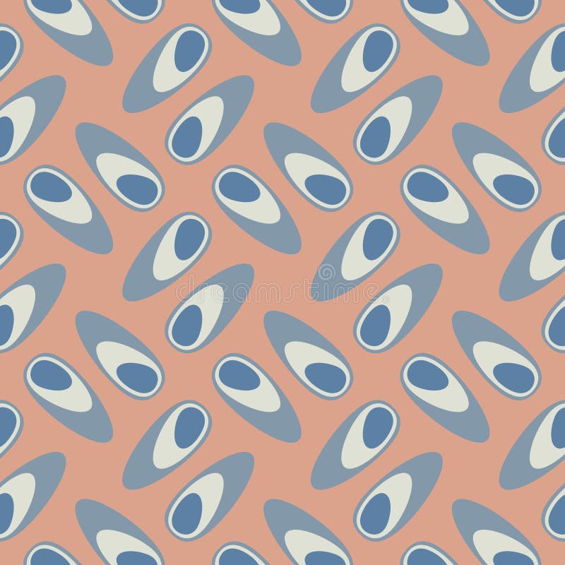 Rounded Abstract Seamless Pattern - Retro Accent for Any Surfaces Stock ...