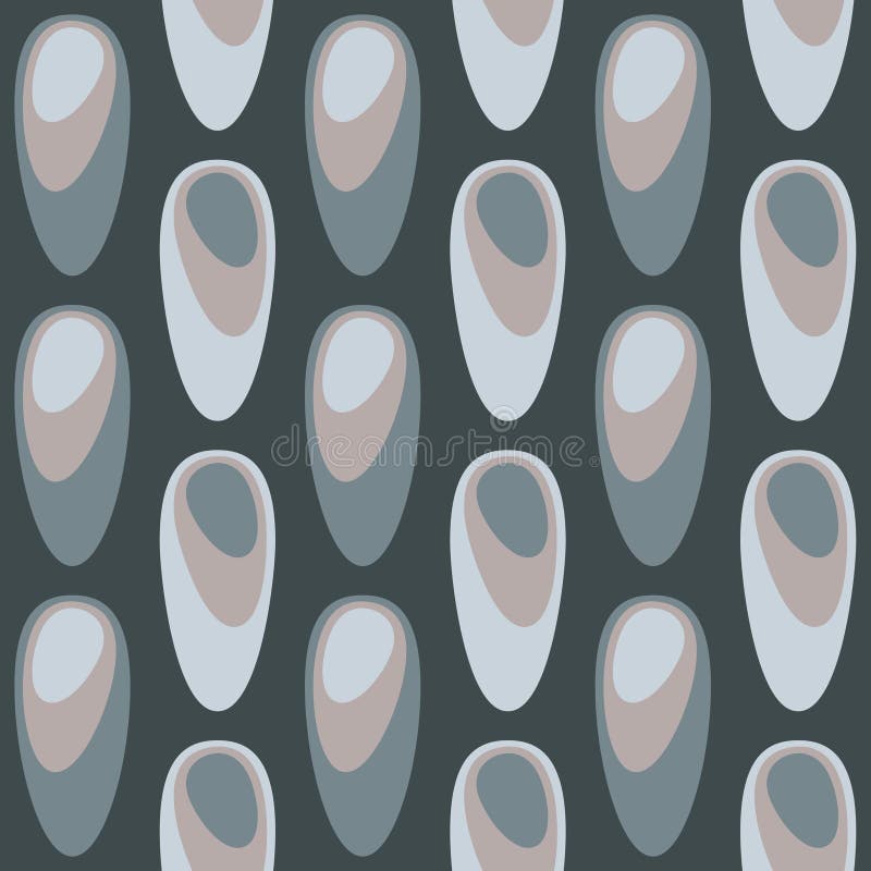 Rounded Abstract Seamless Pattern - Retro Accent for Any Surfaces Stock ...