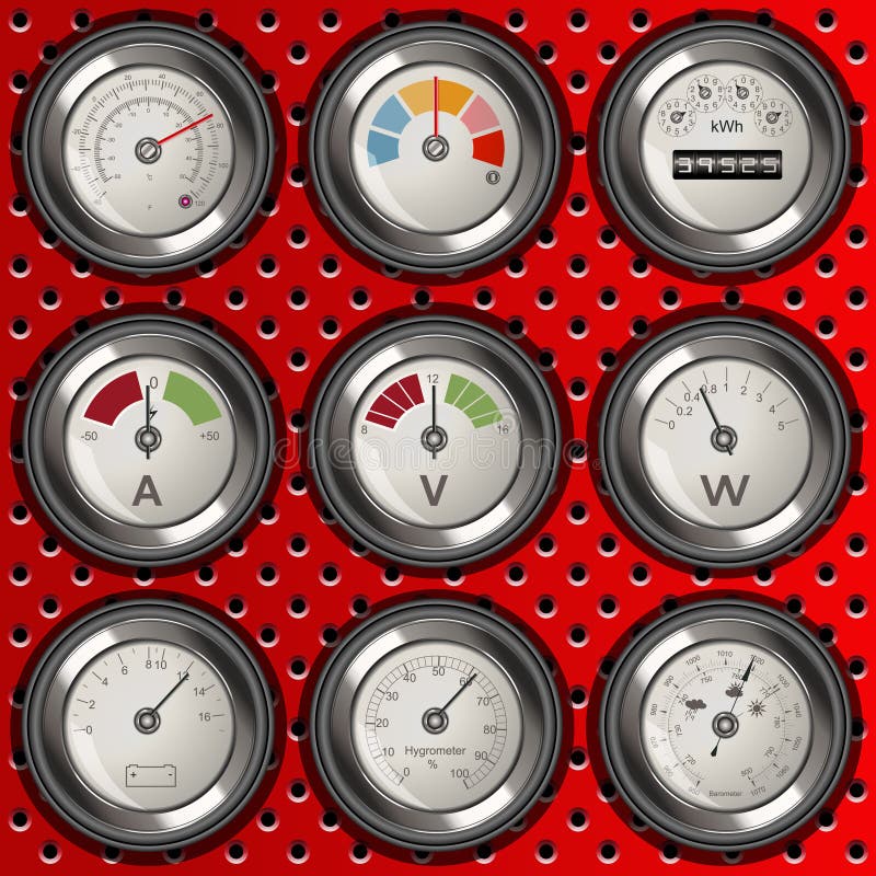 Retro control panel stock vector. Illustration of equipment - 32722858