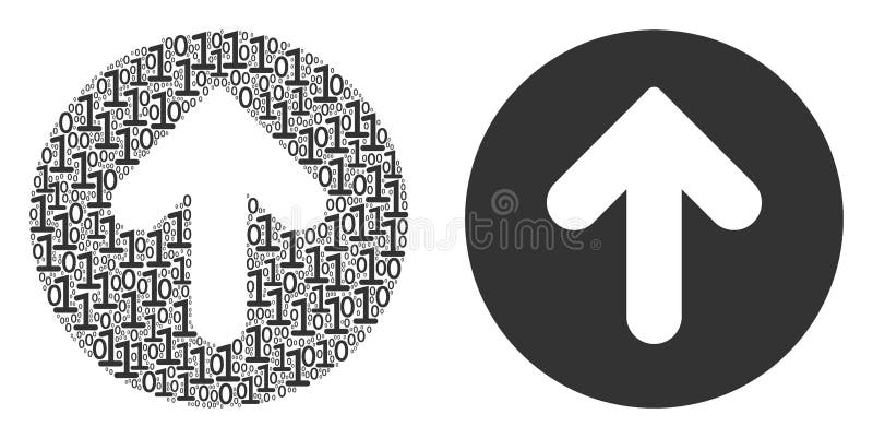 Rounded Arrow Composition of Binary Digits Stock Vector - Illustration ...