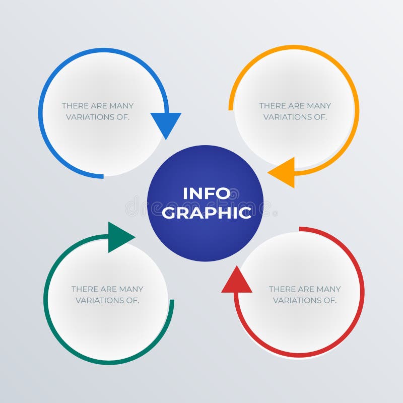Rounded Arrow Process Infographics Template Design. Business Concept ...