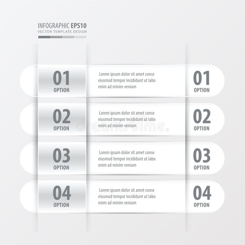 Rounded Banner Template White Color Stock Vector - Illustration of line ...