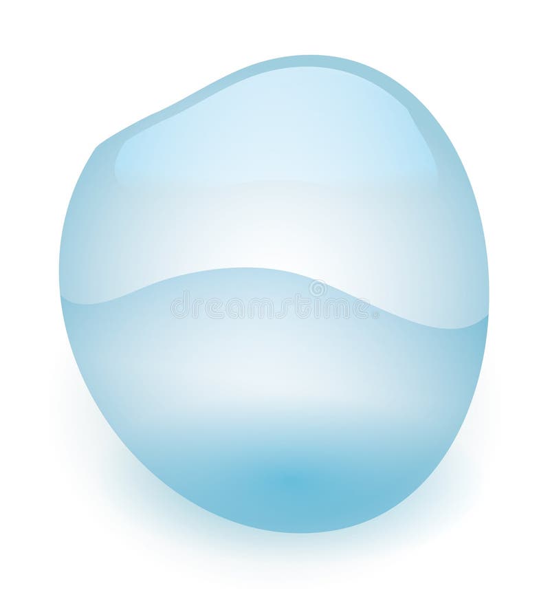 Rounded Blue Drop in Gradient Effect Over White Background, Vector ...