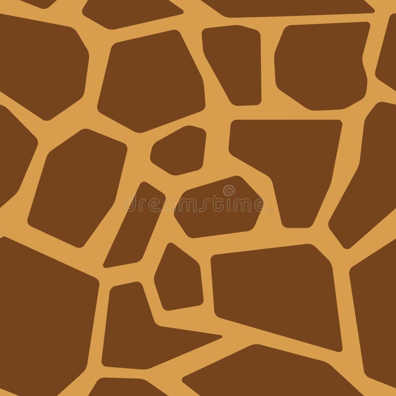 Rounded Brown Giraffe Texture Seamless Pattern Stock Vector ...