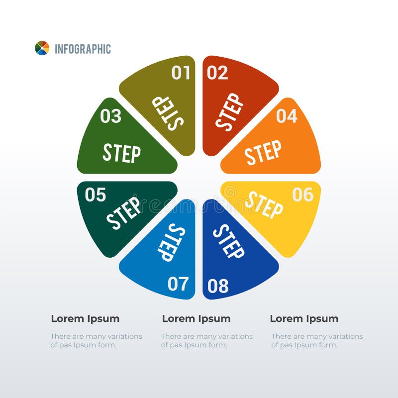 Rounded Chart Infographic Template Design. Business Concept Infograph ...