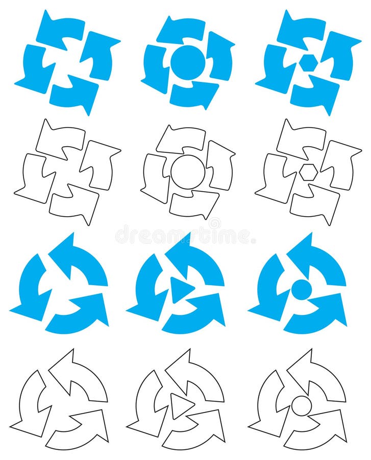 Rounded Chasing Arrows Stock Illustrations – 5 Rounded Chasing Arrows ...