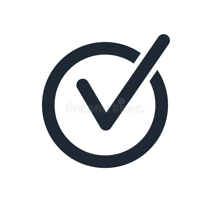 Rounded Check Mark Icon. Graphic Elements for Your Design Stock Vector ... Rounded Check Mark Icon. Graphic Elements for Your Design Stock Vector ...