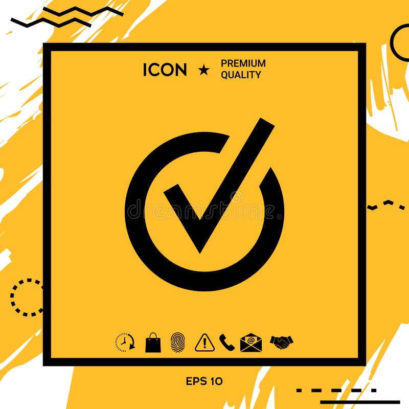 Rounded check mark icon stock vector. Illustration of icon - 119018591