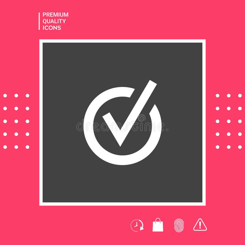 Rounded Check Mark Icon. Graphic Elements for Your Design Stock Vector ...
