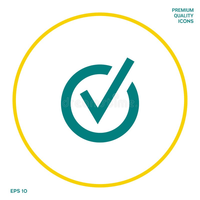 Rounded Check Mark Icon. Graphic Elements for Your Design Stock Vector ...