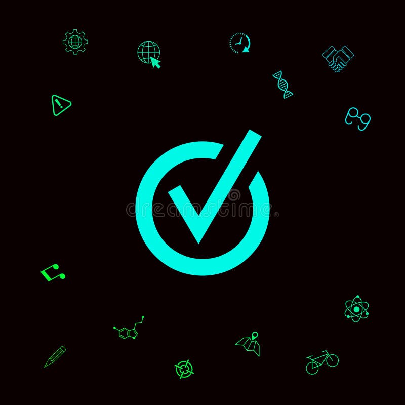 Rounded Check Mark Icon . Graphic Elements for Your Designt Stock ...