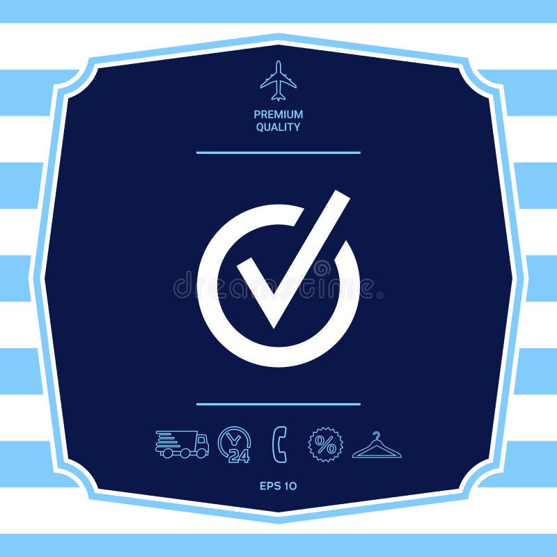 Rounded Check Mark Icon. Graphic Elements for Your Design Stock Vector ...