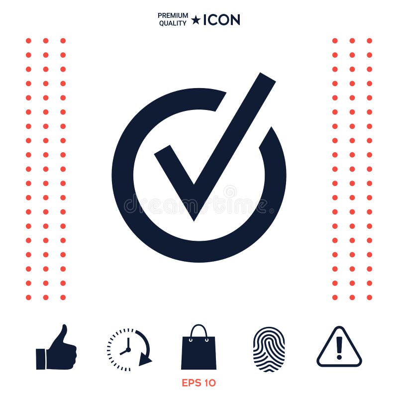 Rounded check mark icon stock vector. Illustration of correct - 117976656