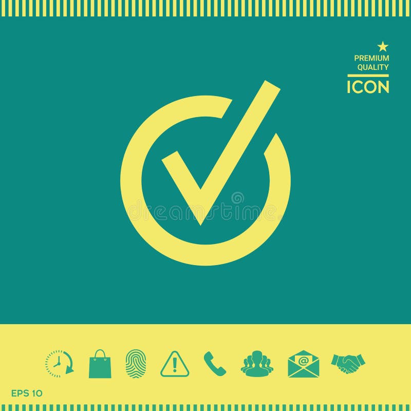 Rounded check mark icon stock vector. Illustration of element - 118010180