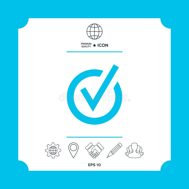 Rounded check mark icon stock vector. Illustration of confirmation ...