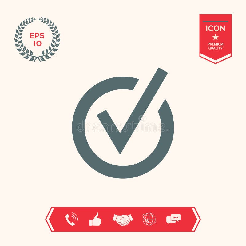 Rounded check mark icon stock vector. Illustration of check - 116620523
