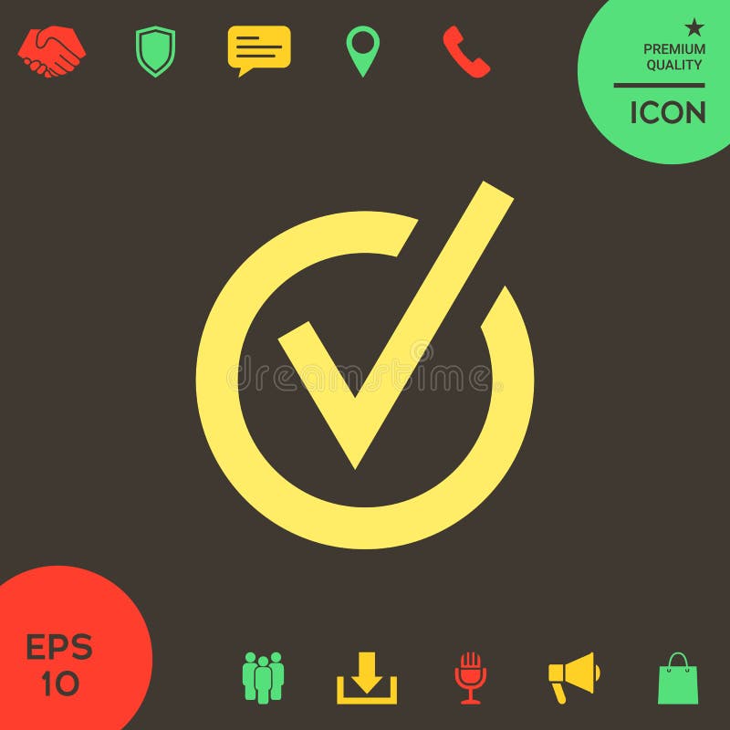 Rounded Check Mark Icon Stock Illustrations – 1,600 Rounded Check Mark ...