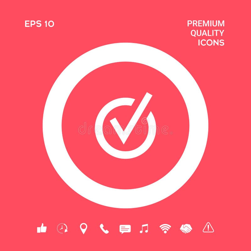 Rounded Check Mark Icon. Graphic Elements for Your Design Stock Vector ...