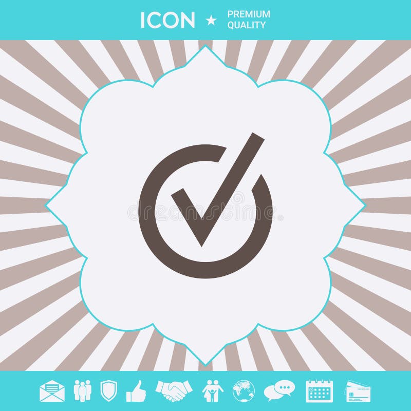 Rounded Check Mark Icon. Graphic Elements for Your Design Stock ...
