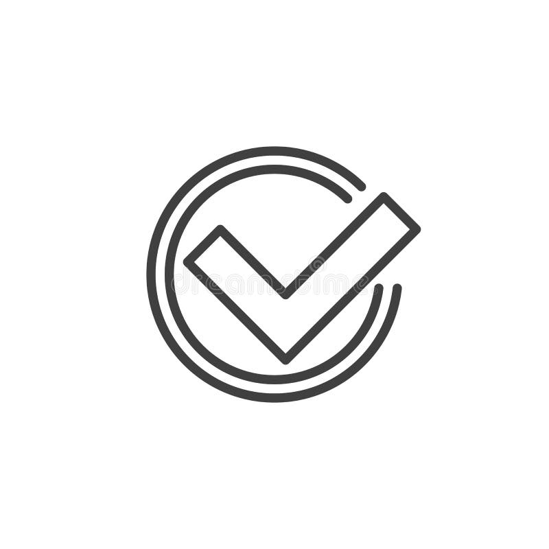 Rounded Check Mark Icon. Graphic Elements for Your Design Stock Vector ... Rounded Check Mark Icon. Graphic Elements for Your Design Stock Vector ...