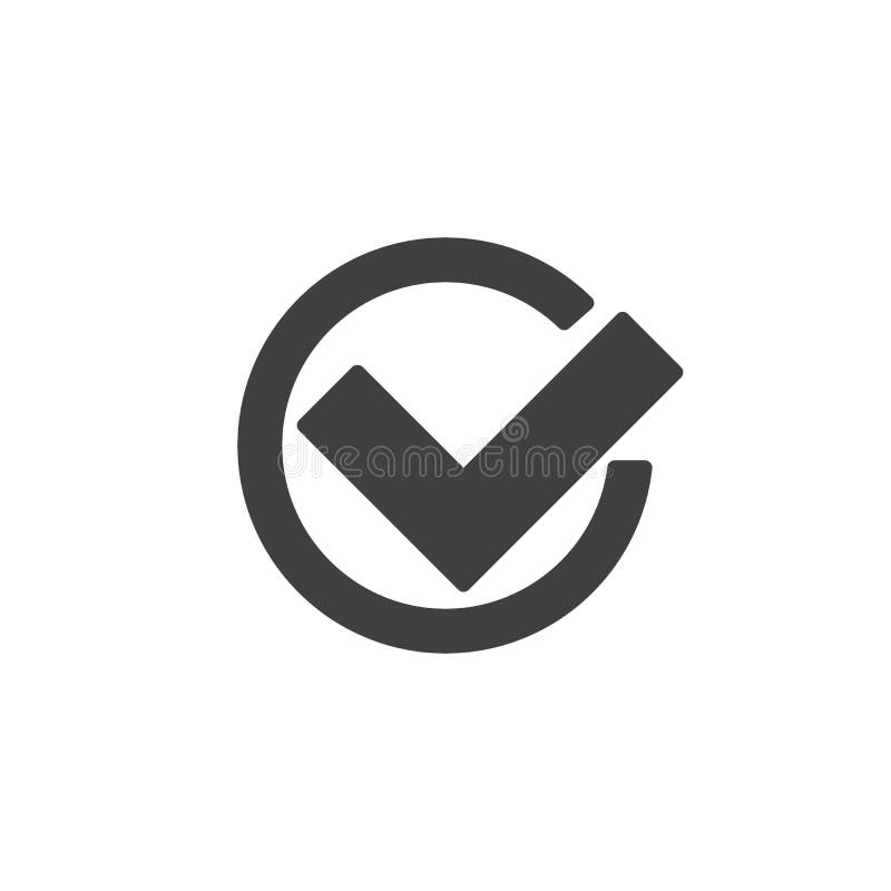 Rounded check mark icon stock vector. Illustration of isolated - 189114199