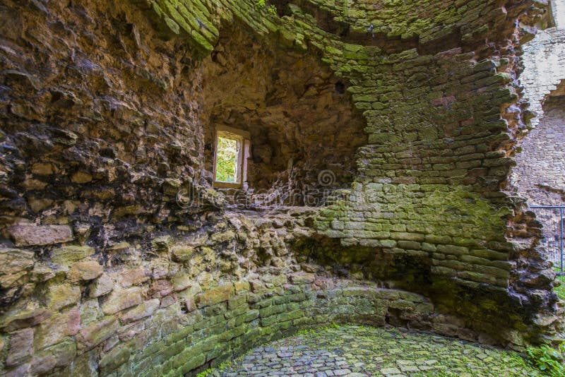 Room Ruins in Castle Walls stock photo. Image of moss - 47874500