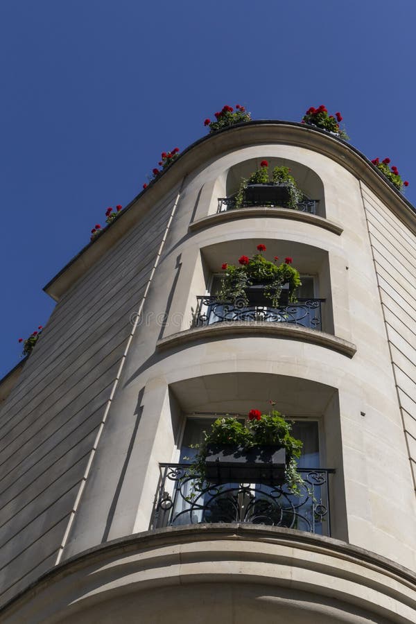 Rounded Corner of Building in Paris Stock Photo - Image of exterior ...