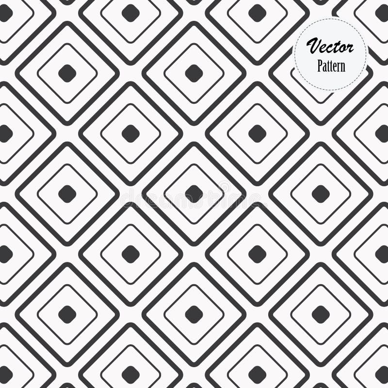 Rounded Corner of Squares Shape or Diamond Shape, Monochrome Stylish ...