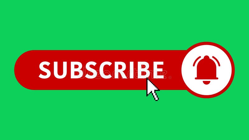 Rounded Corner Youtube Subscribe Button Green Screen Stock Video ...