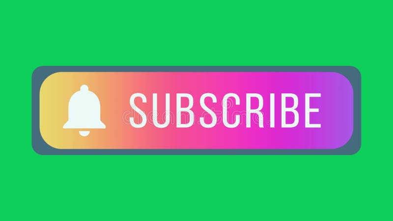 YouTube Subscribe Button and Notification Animation with Green Screen ...